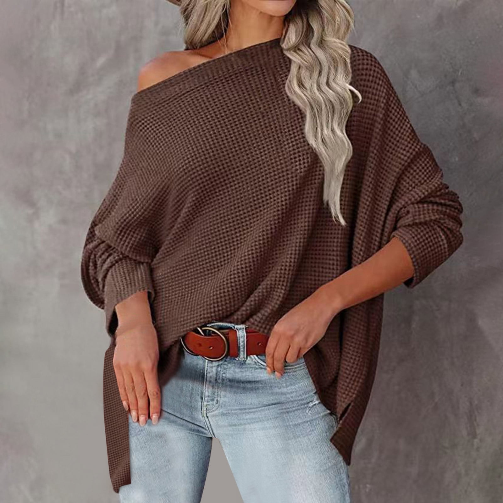 Click here for Haiming Women Trendy Knitted Sweaters Fall Oversiz... prices
