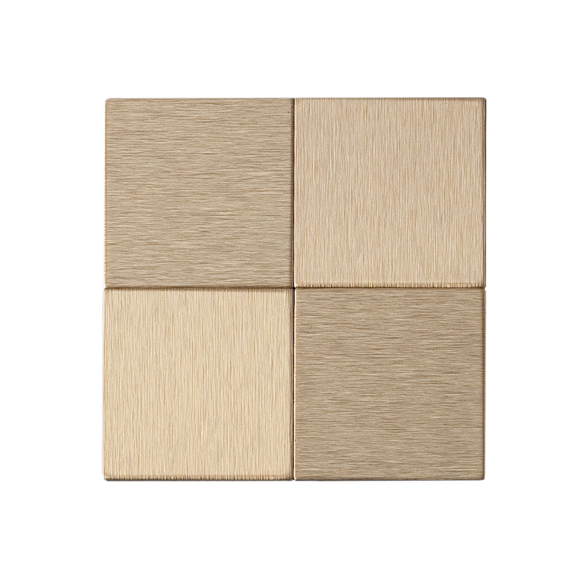 Aspect Peel and Stick Backsplash Square Champagne Matted Metal Tile ...