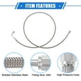 Unique Bargains AN3 Braided Steel Turbo Oil Feed Line 90 Degree to ...