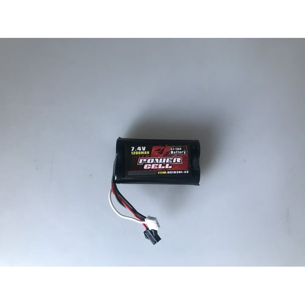 HS 18650 7.4V 1200mAh 25C 2S Li-ion Battery Anti-Reverse Plug for 18301 ...