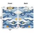 Cute Summer Beach Wave Gulls Acrylic Clipboard Drawing Board with Hook ...