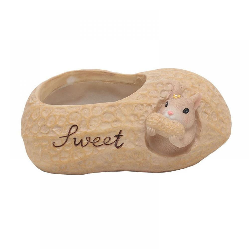 Squirrel Pot Ceramic Flowing Glaze Base Serial Succulent Flower Pot ...