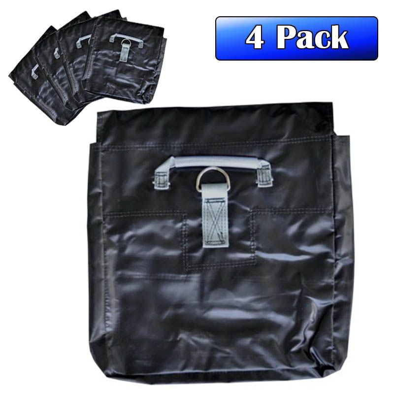 Moose Supply Vinyl Sand Bag for Inflatable Bounce Houses, Black 4 Pack ...