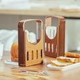 4 Cutting Sizes Foldable Hollow Bottom Bread Slicer Home Bread Loaf ...