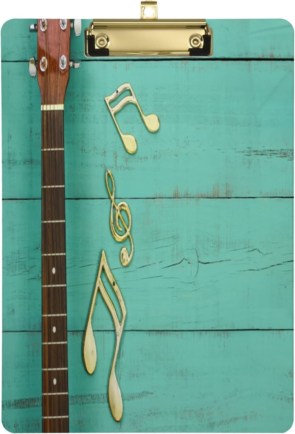 FMSHPON GuitarGold Musical Notes Wooden Clipboard Hardboard Wood ...