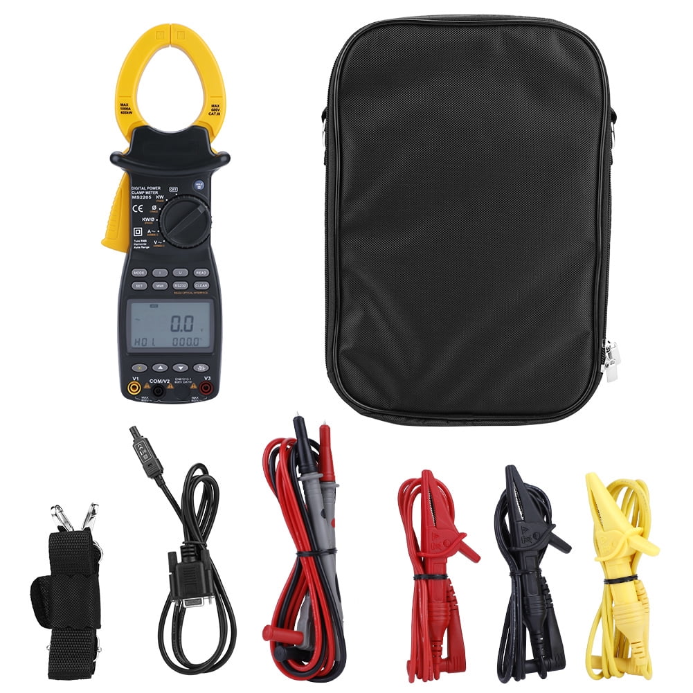 LHCER PEAKMETER MS2205 Three-phase Clamp Meter Multi-function Harmonic ...