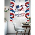 Bastille Day Sheer Curtains for Living Room Bedroom July 14 Red Blue ...