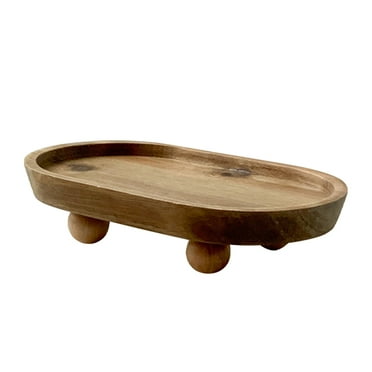 Windfall Natural Acacia Wood Tray, Wooden Cheese Plate, For Serving ...
