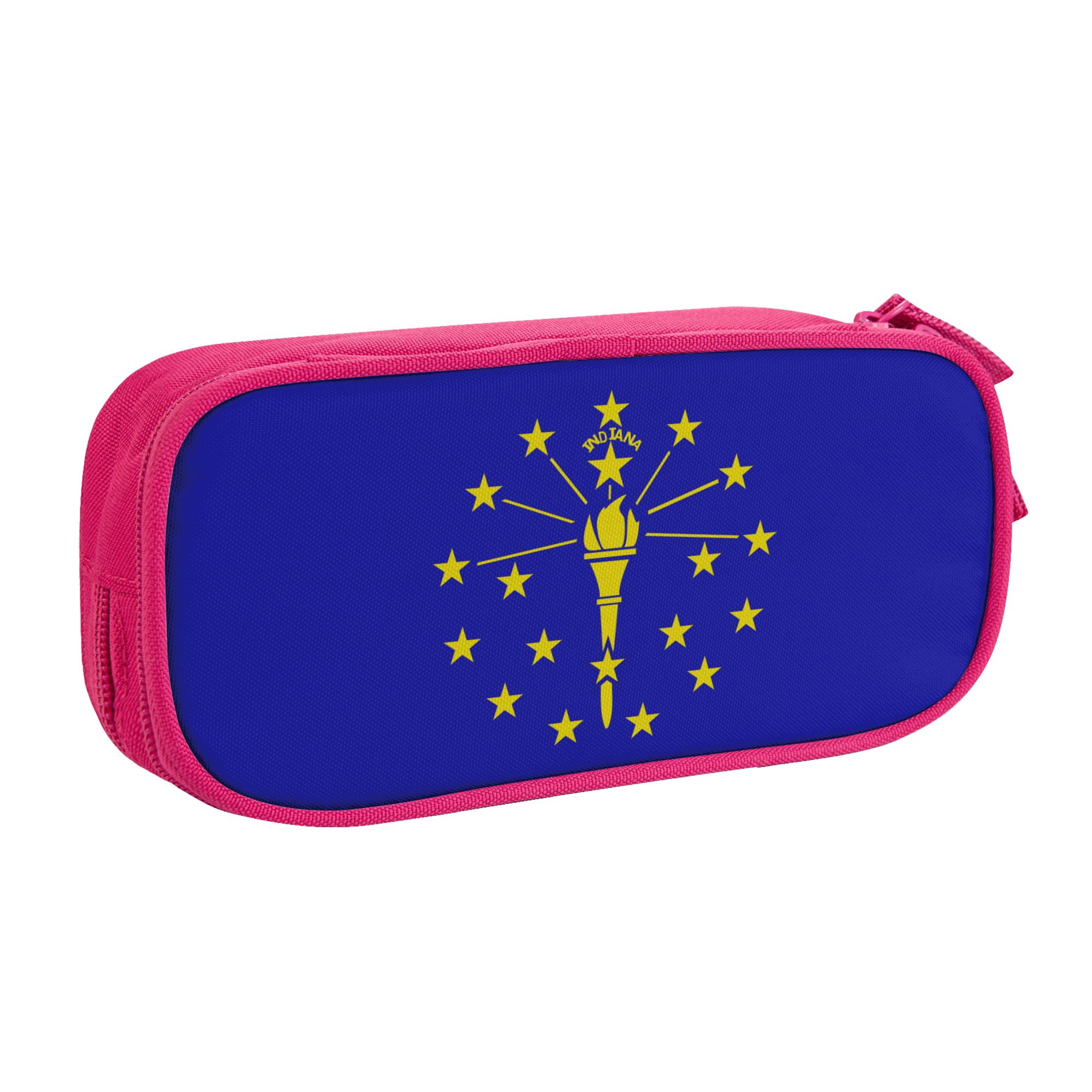 TEQUAN Large Capacity Pencil Case, Indiana State Flag Symbols Pattern ...