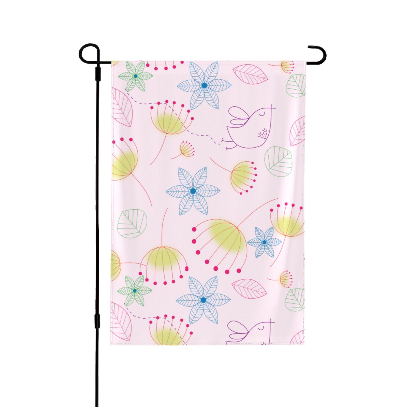 ZNDUO Whimsy Drawing Pattern Garden Flag, 28"x40" Double Sided ...