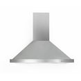 Ancona Pyramid with Rim Stainless Steel 450 CFM Wall Mount Range Hood ...