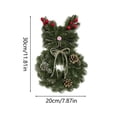 Fzsteel Christmas Cat Face Wreath with Pinecones and Berries - Plastic ...