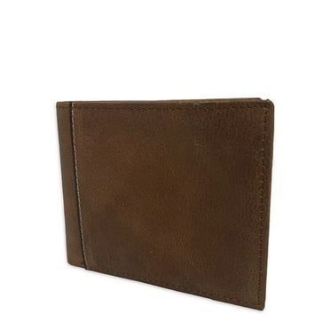 George Men's Leather Bi-Fold Wallet with Card Case - Walmart.com