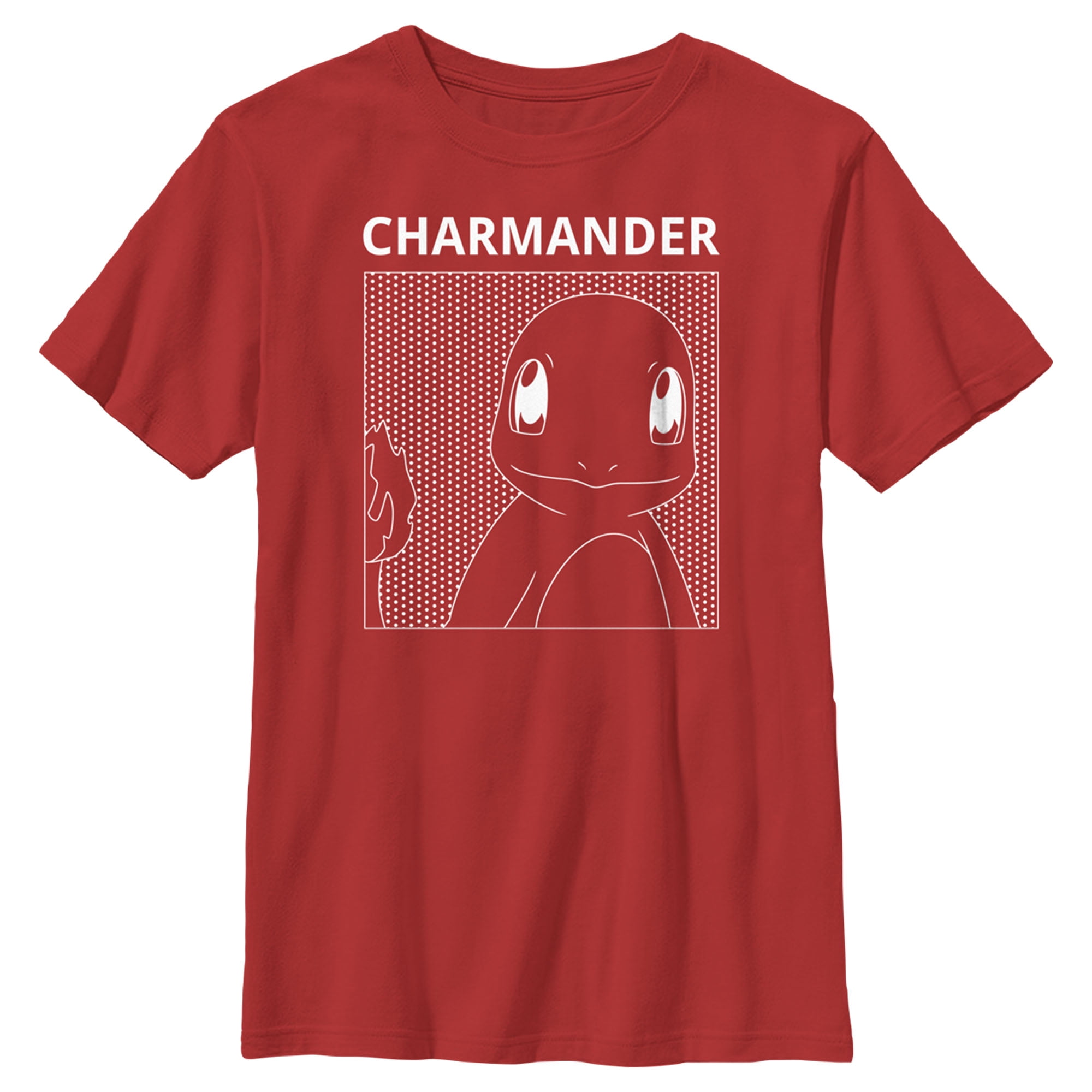 Boy's Pokemon Charmander Line Art Graphic Tee Red X Large - Walmart.com
