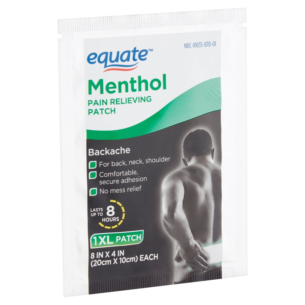 Equate Menthol Pain Relieving Patch, XL - Walmart.com - Walmart.com