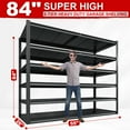 "6 Tier Metal Garage Shelf, 55""W x 84""H, Adjustable, Heavy Duty ...
