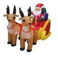 Free Shipping! IMPACT IMAGES INC Inflatable 6ft Santa on Sleigh with ...