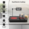Electric Cooktop,2100W Built-in & Countertop 2 Burner Electric Cooktop ...