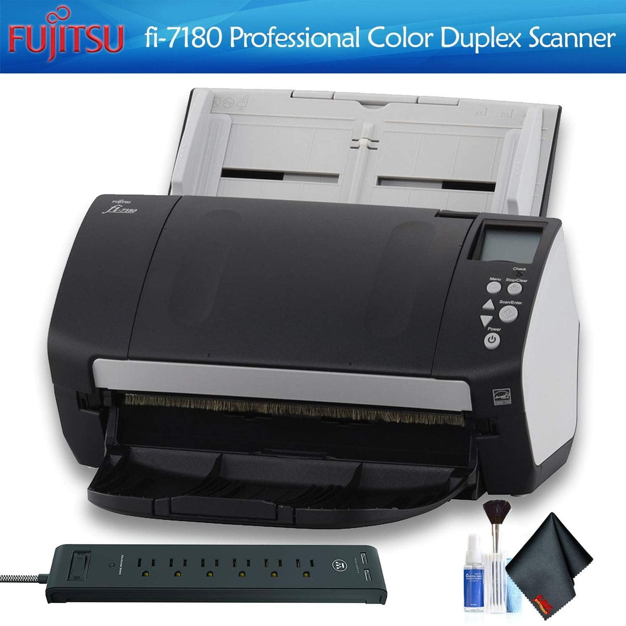 Escáner de documentos en color Fujitsu fi-7180 con juego de limpieza y ...