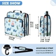 Blue Whale Sailor Pattern 3 Ring Binder Bag Zipper Binder Organizer ...