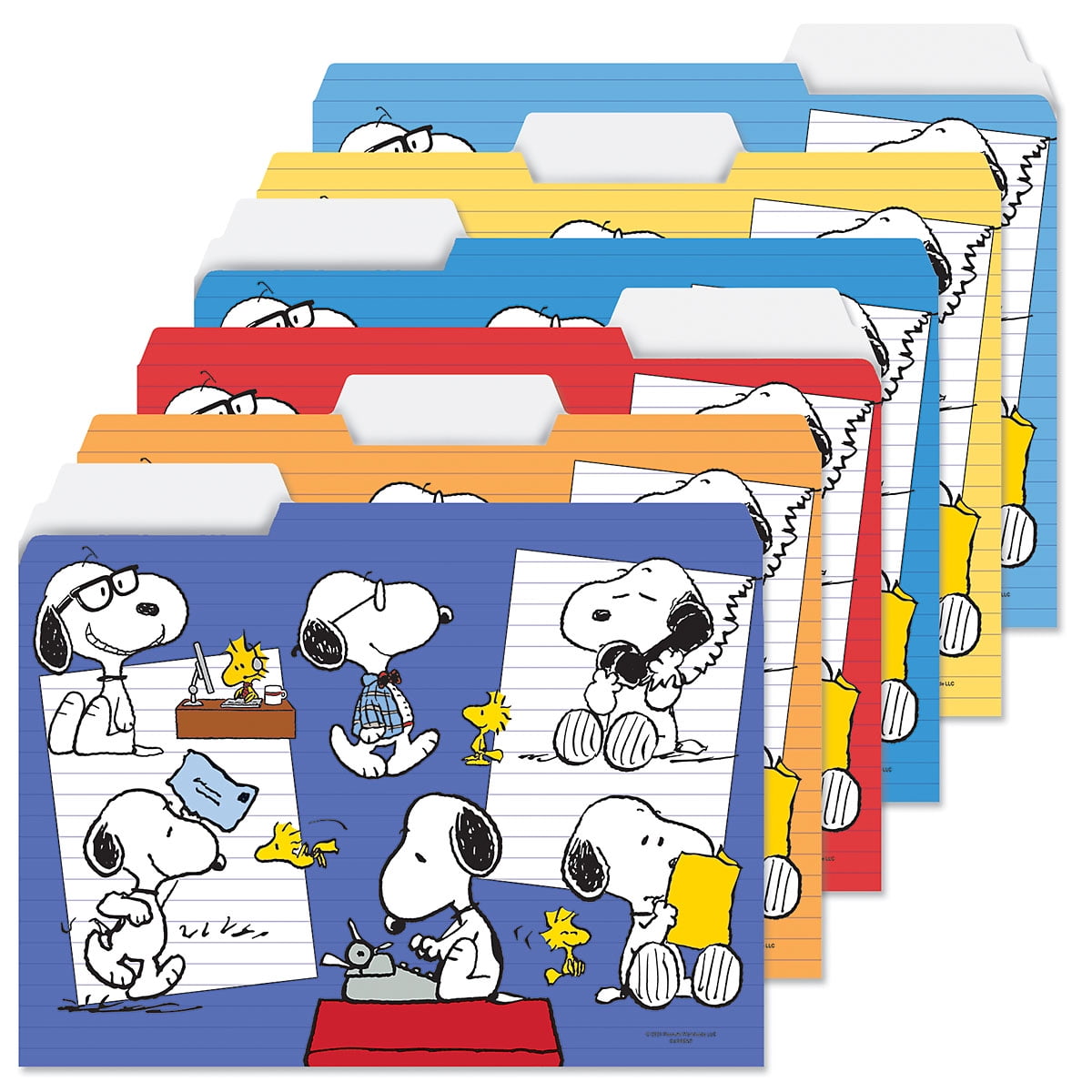 Current File Folders, PEANUTS® Brights, Staggered Tabs, 9-1/2 x 11-3/4 ...