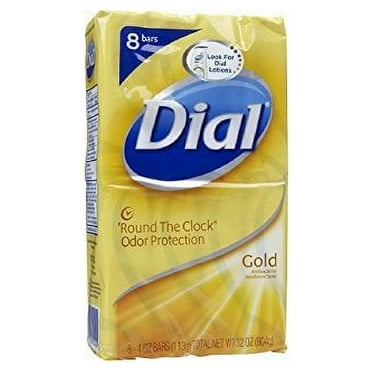 Dial Antibacterial Deodorant Bar Soap, Advanced Clean, Gold, 4 oz, 4 ...