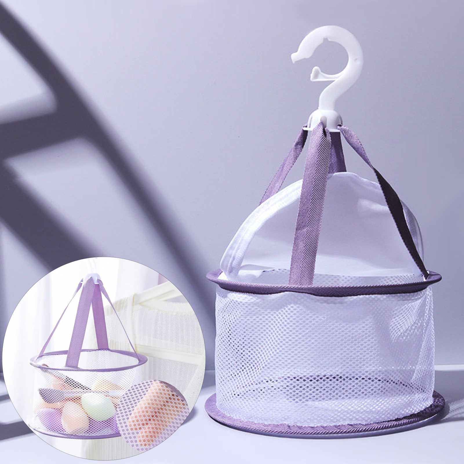 UDIYO Mini Mesh Shower Dry Basket, Hanging Drying Net, Bath Organizer ...