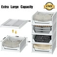 CaseWin 4-Pack Stackable Wardrobe Storage Box | Plastic Closet ...