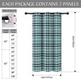 Blue and Black Checkered Pattern Blackout Curtains,Triple Weaved Fabric ...
