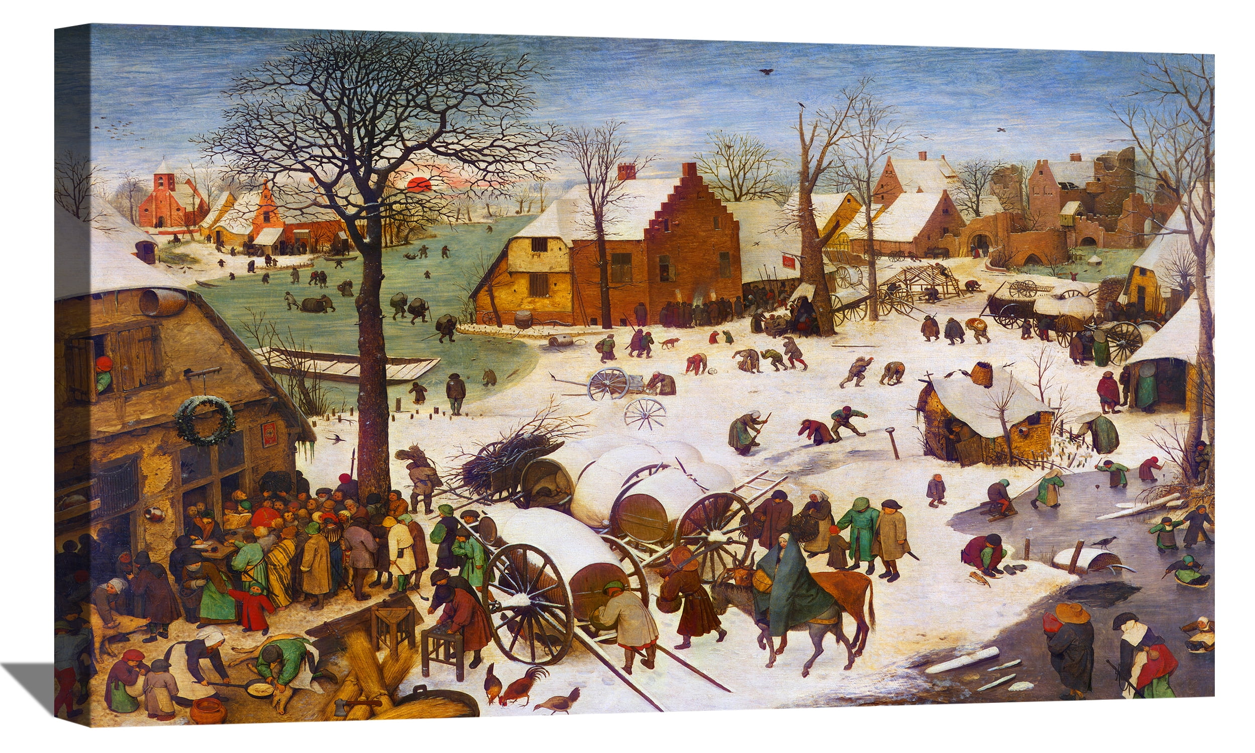 Pieter Bruegel The Elder Painting The Census At Bethlehem By Pieter ...