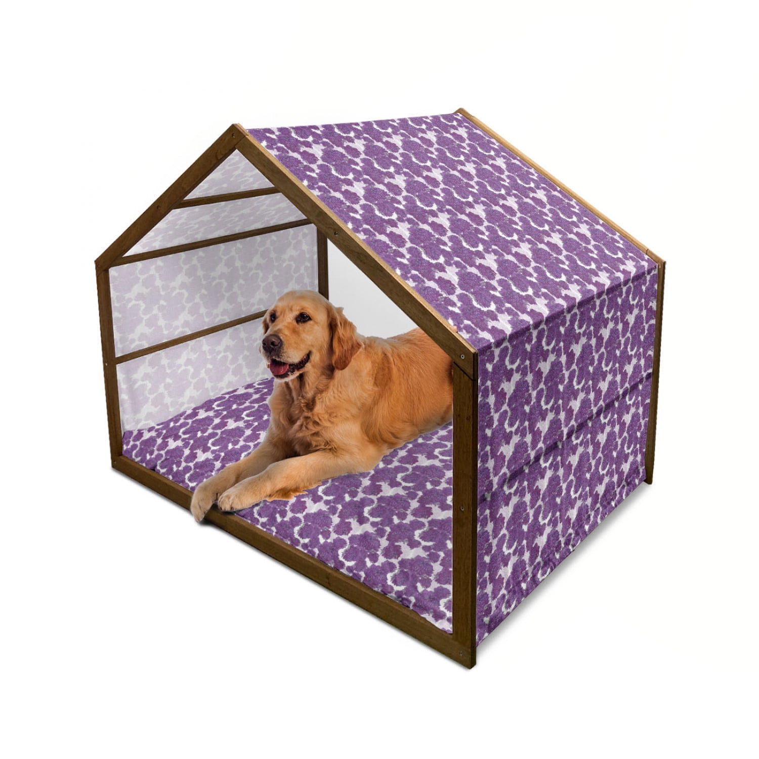 Mauve Pet House, Unusual Vivid Allium Flower Petals Design Abstract ...