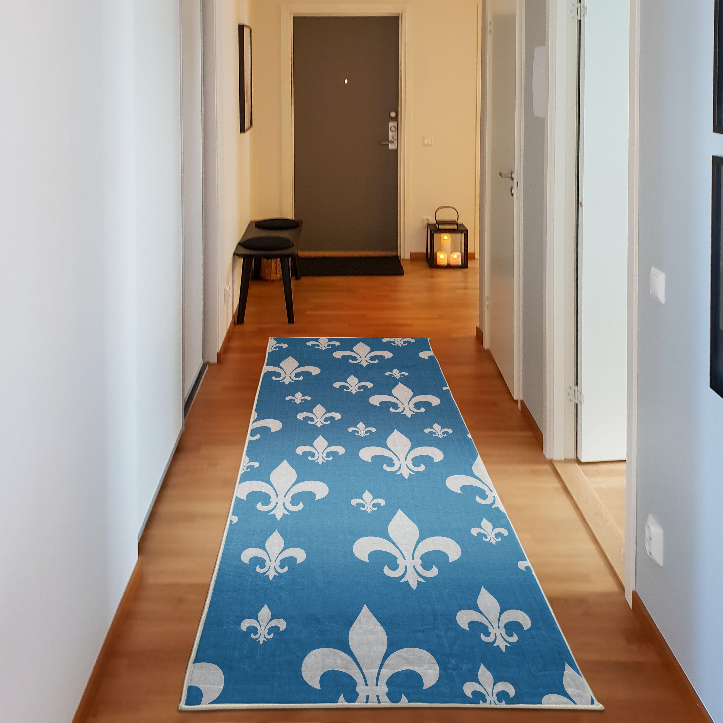 Fleur De Lis Decorative Rug, Lily Pattern Classic Retro Royal Vintage ...