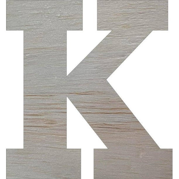 Wooden Block Letters, Unfinished 10'' Rockwell K, Craft - Walmart.com