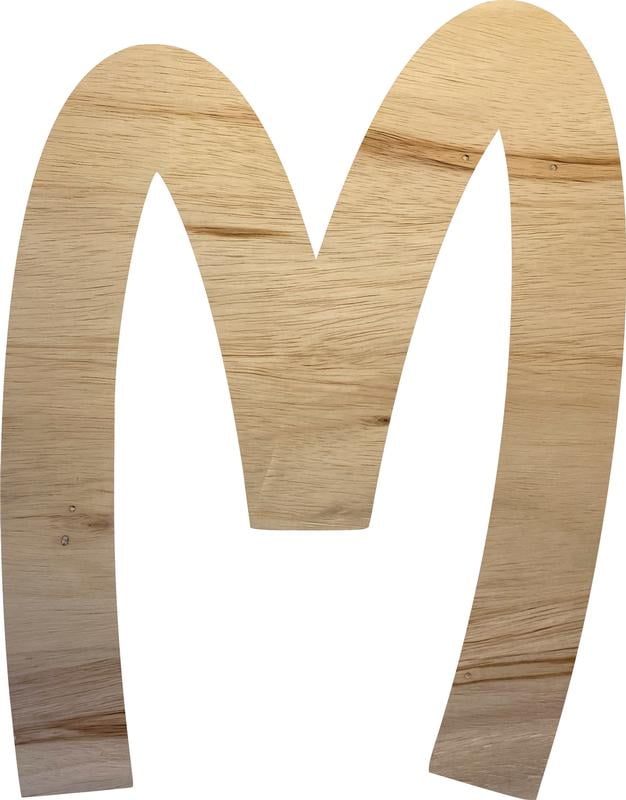 Blank 8'' Tall Wooden Alphabet Letter M, Paintable Girl Craft Wood ...