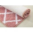 Chester Jacquard 2 Piece Microfiber Bath Set In Rose