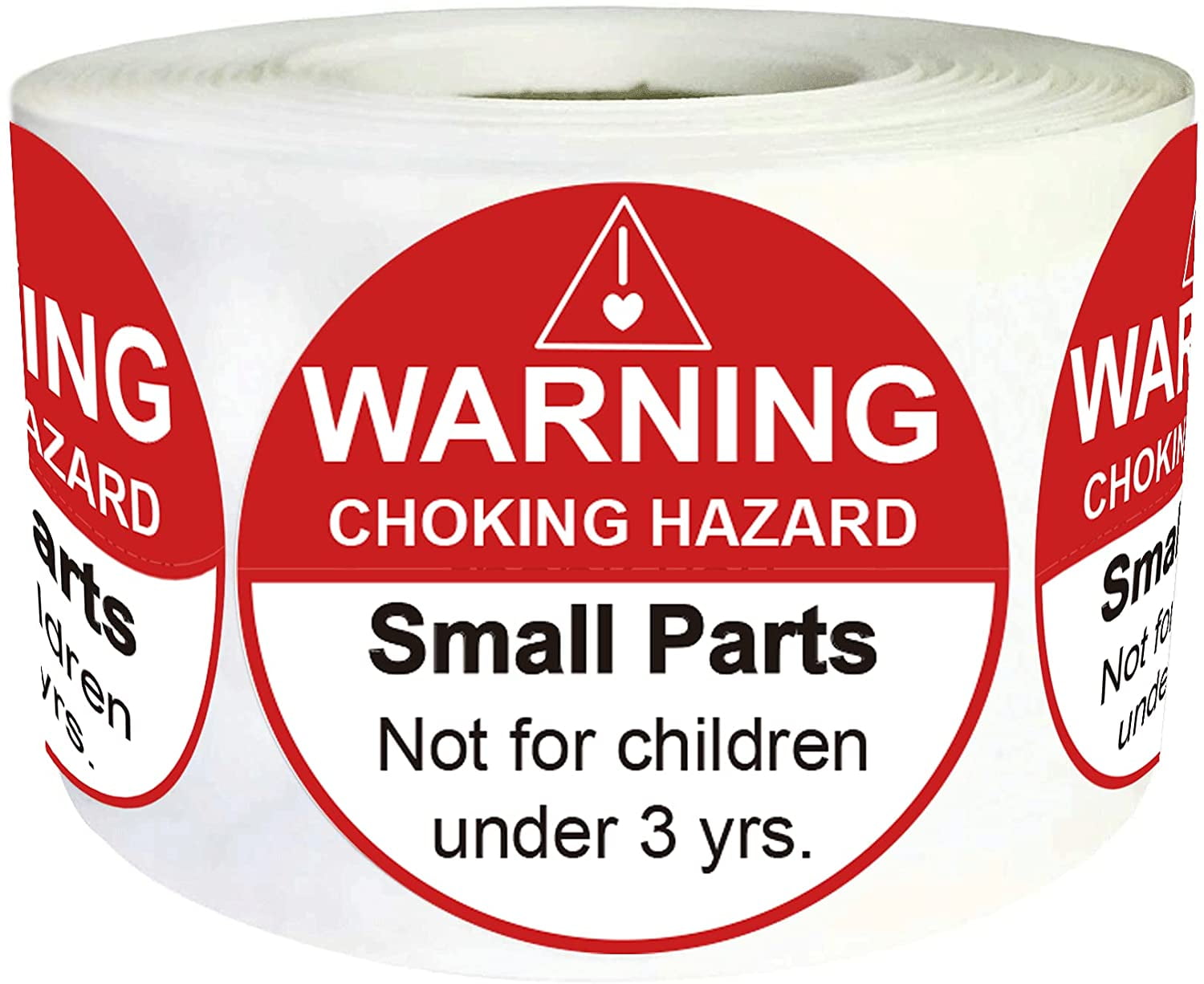 Choking Warning Labels 1.5" Red Small Parts Choking Hazard Stickers ...