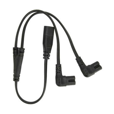 AC Power Splitter Cable, IEC320 C8 Male To Dual C7 Female Cord Flame ...