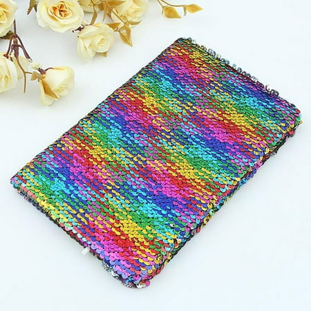 Glitter Reversible Sequin Diary Small A5 Journal Paper Fashion School supplies Reversible sequin ...