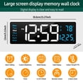 16INCH Black Clock and Blue White Led Decorative Wall Clock, Desk ...