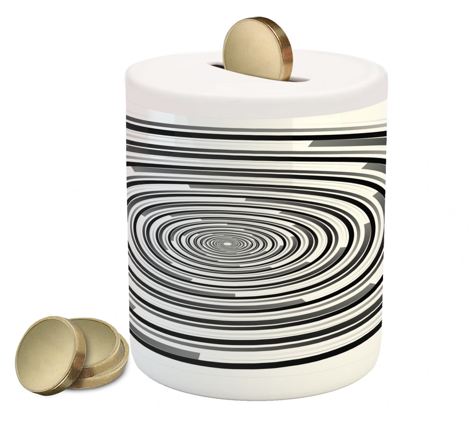 Spires Piggy Bank, Digital Spinning Hypnotic Design Focus Vortex Circle ...