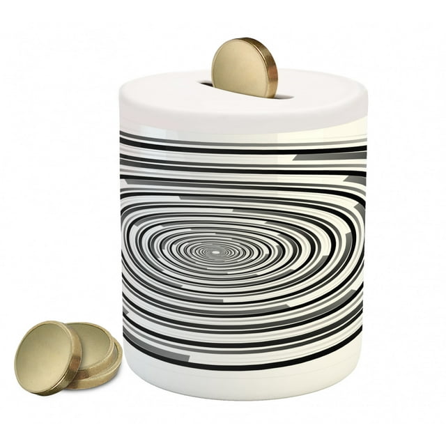 Spires Piggy Bank, Digital Spinning Hypnotic Design Focus Vortex Circle ...