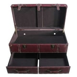 River of Goods Braxton Faux Leather Storage Trunk - Walmart.com