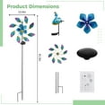 Peacock Wind Spinner, Outdoor Metal Wind Spinner, Rustproof Double Wind ...