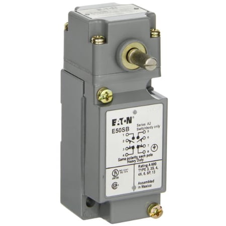 Eaton E50BR1 Heavy Duty Limit Switch, Side Rotary Actuator Type, 1/2-in ...