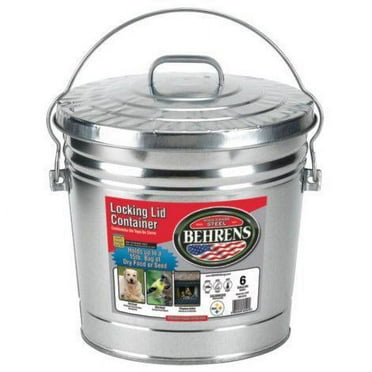 Behrens B907P Ash Bucket, Vintage Style Galvanized Steel Can for Wood ...
