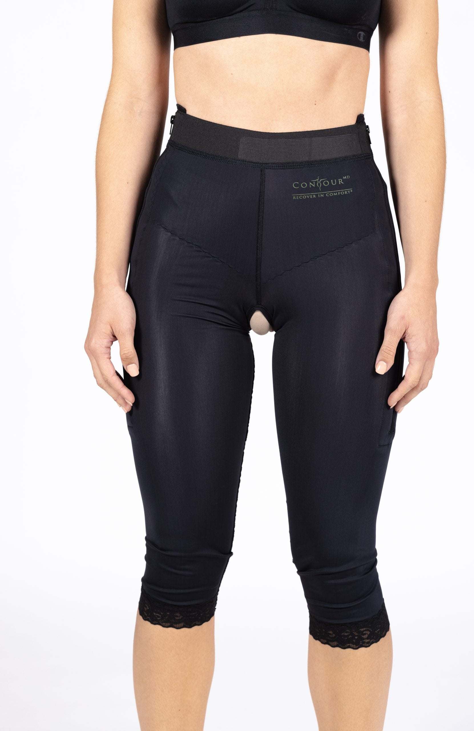 Compression Girdle with 2-inch Waist, Mid-Calf Length, Slit Crotch by ...