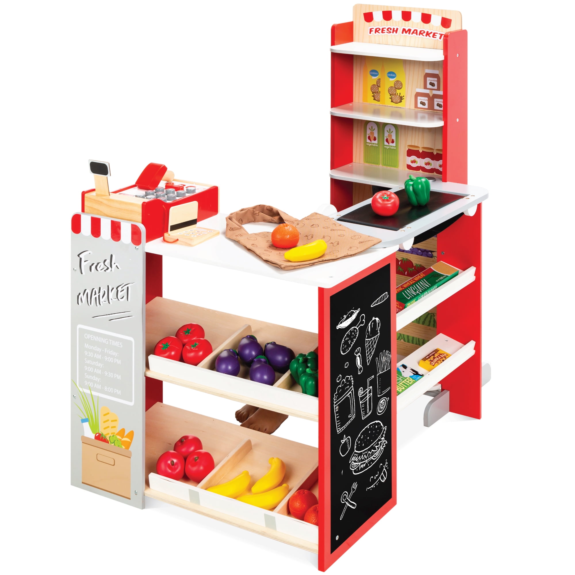 Best Choice Products Kids Pretend Play Grocery Store Wooden Supermarket Best Choice Products Kids Pretend Play Grocery Store Wooden Supermarket