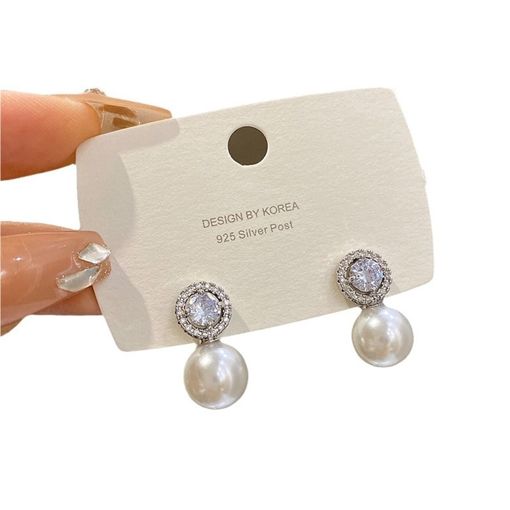 Click here for Mlsrgt Light Luxury Copper Inlaid Zircon Pearl Stu... prices