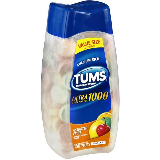 Tums Ultra Maximum Strength Chewable Tablets, Assorted, 160 CT (Pack of ...