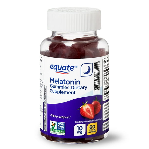 Equate Melatonin Dietary Supplement, Adult Gummies, 60 ct - Walmart.com ...